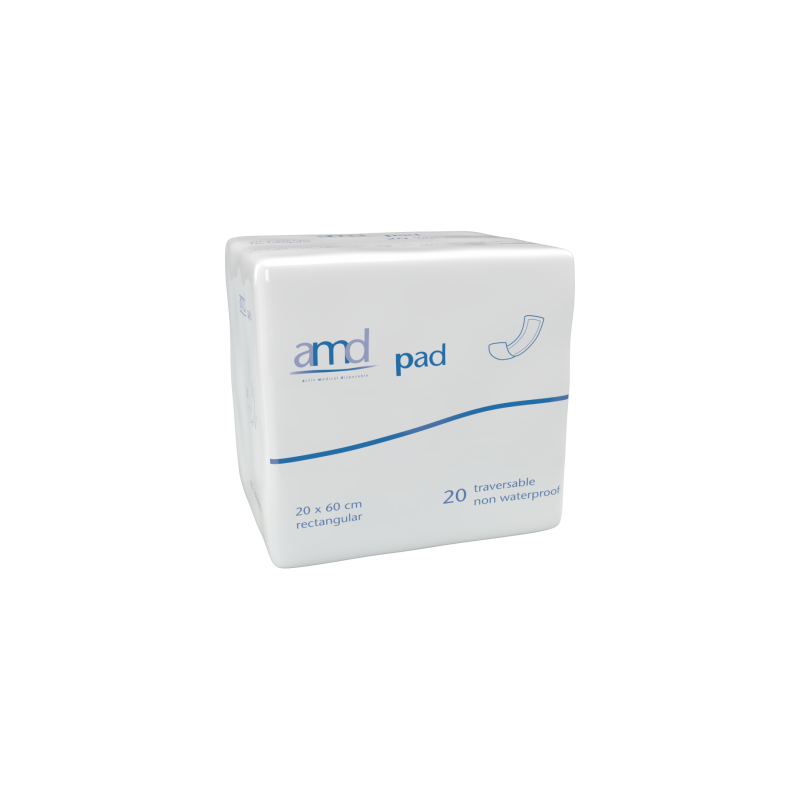 AMD PAD RECTANGULAR 20 x 60 cm - Box of 80 rectangular incontinence ...
