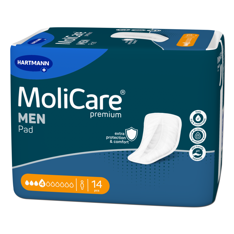Hartmann Molicare Premium Men Pads 4 druppels | Anatomische Bescherming ...